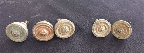 Antiques Atlas 5 Circular Brass Decorated Pull Handles