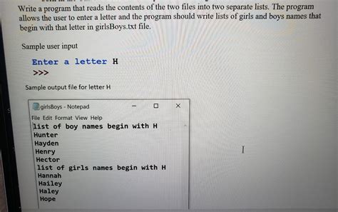 Solved Write A Program That Reads The Contents Of The Two