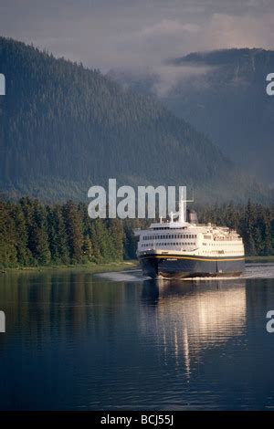 Mv Columbia Ferry Of The Alaska Marine Highway System At Port In