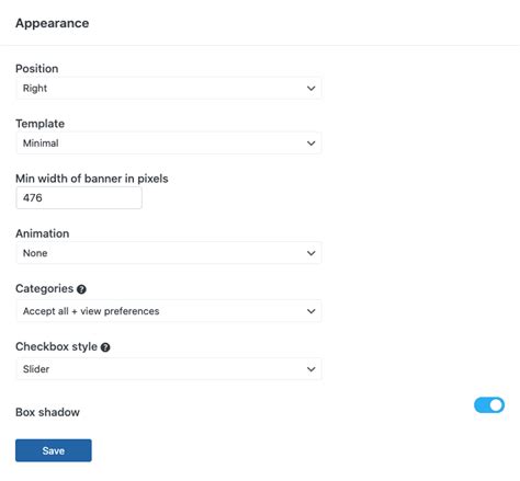 configuring your cookie warning step by step complianz