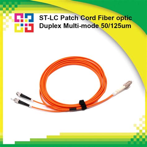สายไฟเบอร์ออฟติกสำเร็จรูป St Lc Patch Cord Fiber Mm 50125um Duplex 3m