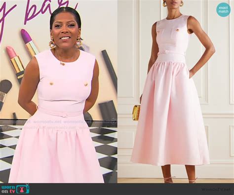 Wornontv Tamrons Pink Belted Dress On Tamron Hall Show Tamron Hall