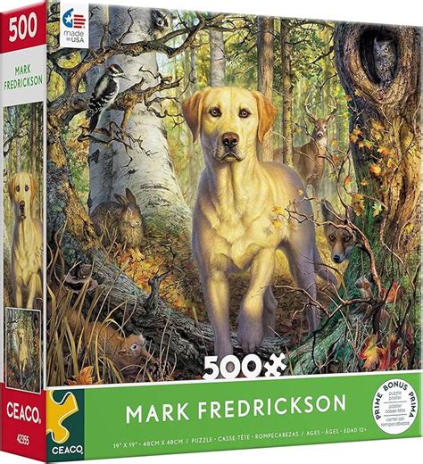 Ceaco Mark Fredrickson Yellow Lab 500 Piece Jigsaw Puzzle Toys And Games