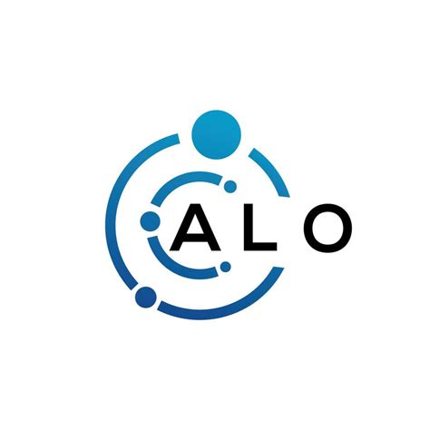 Diseño De Logotipo De Letra Alo Sobre Fondo Negro Concepto De Logotipo