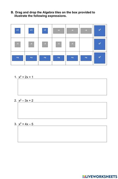 Multiplying Binomials Activity 1 Online Exercise For Live Worksheets