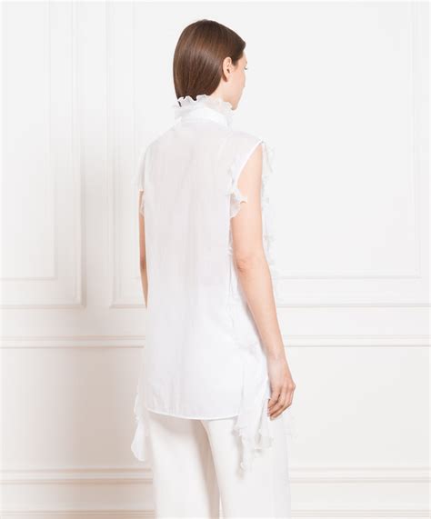 Ermanno Scervino Белый топ с рюшами D422k712hqo купить в Symbol