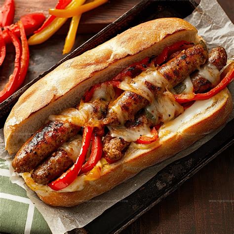 Irresistible Sausage And Peppers Sandwich With Cheese Recipe The
