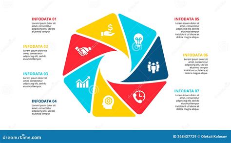 Vector Cycle Infographic Diagram With Options Or Steps Stock Vector Illustration Of Chart
