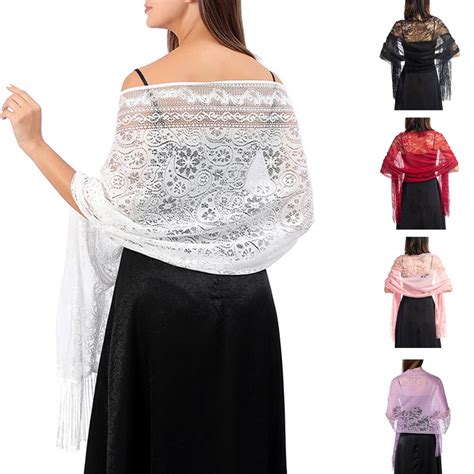 D Groee Soft Lace Shawls And Wraps For Evening Formal Dresses Scarf