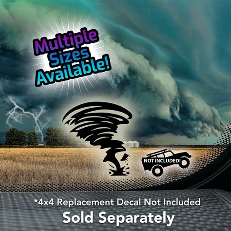 Tornado Storm Chaser Vinyl Decal For 4x4 Off Road And Other Vehicles Etsy