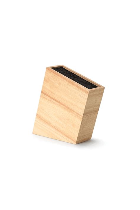 Continenta Empty Knife Block In Rubberwood