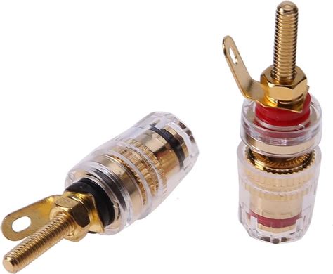 4 Pack Amplifier Terminal Connectors Insulated Binding Post Ends 5 Way