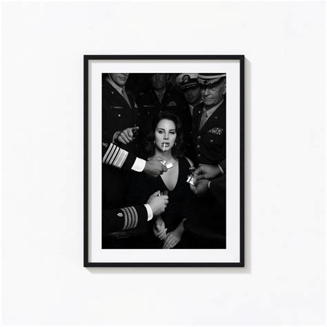 Buy Lana Del Rey Smoking Cigarette Print Iconic Fashion Black And