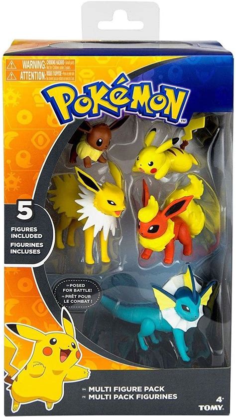 Pokemon Pikachu Eevee Vaporeon Jolteon Flareon Action Figure Toy Pack Toys And Games