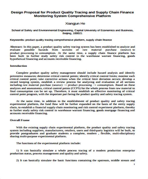 Supply Proposal Template