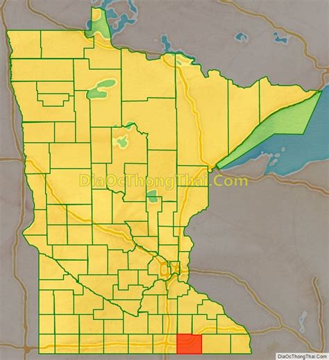 Map Of Mower County Minnesota Thong Thai Real