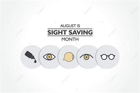 Sightsaving Month Celebrated In August A Vector Illustration Vector