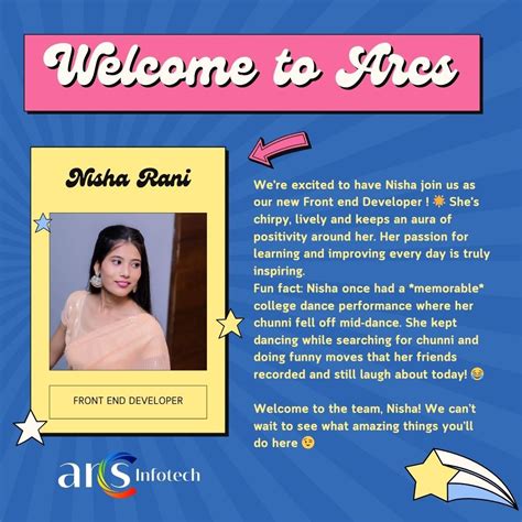 Arcs Infotech On Linkedin Welcome Newteammember Fullstackdeveloper