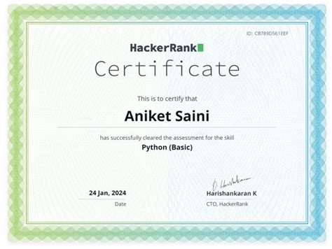 Aniket Saini On Linkedin Problemsolving Hackerrankcertified