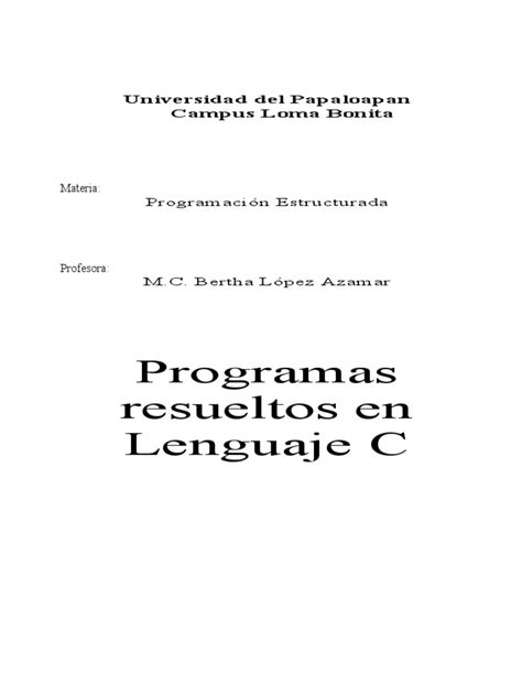 Ejercicios De Programación En C Pdf Estructura De Datos De Matriz Puntero Programación De