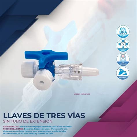 Llave De Tres Vías Simple Venofix Insumo Médico Corporacion Medica