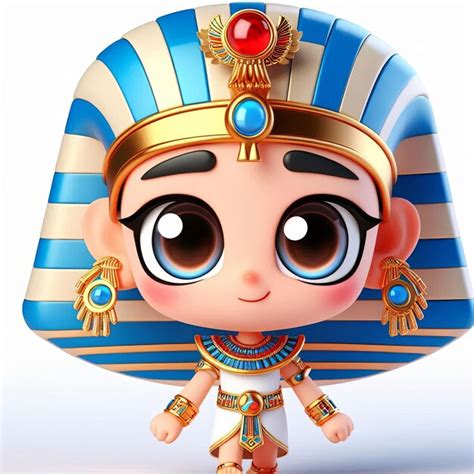 Cute Pharaoh Cartoon3d Premium Ai Generated Image