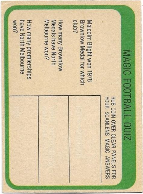 1979 Scanlens 17 Val Perovic St Kilda Apt Collectables