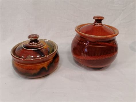 Ceramic Food Container With Cover Bogdankeramik Unique Handcrafted