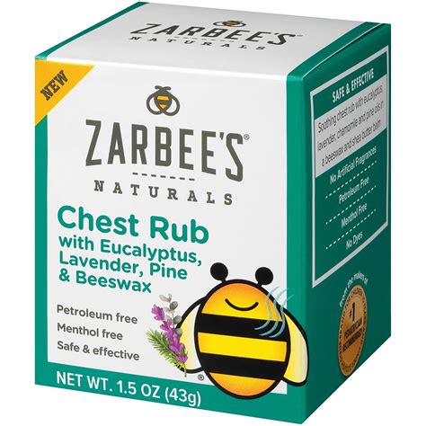 Zarbees Chest Rub 15 Oz Eucalyptus Lavender And Pine Natural