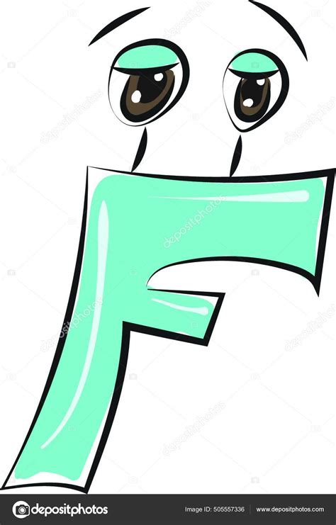 Blue Colored Figurine Representing Alphabet Designs Has Two Eyes Vector
