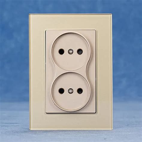 Russia Style Eu Standard Electrical Power Wall Socket Double Russia