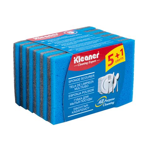 Kleaner Gsh001 Sponge Scourer Pad 13x9cm 6pcspack Goldunited Sdn Bhd