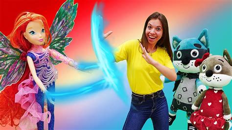 Видео МНОГО КУКОЛ Куклы Винкс Winx и котики устроили чаепитие чтобы зверята не болели