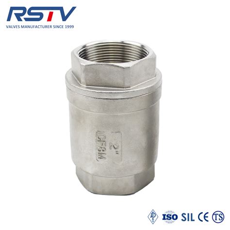 Stainless Steel 2pc Threaded End Vertical Check Valve From China