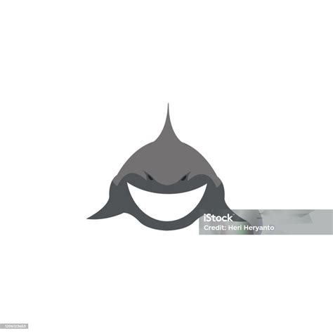 Ilustrasi Vektor Logo Hiu Ikon Logo Hiu Hitam Ilustrasi Stok Unduh Gambar Sekarang Air Alam
