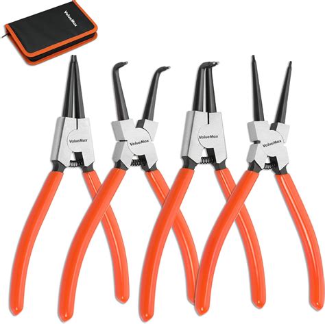 Valuemax Set Di 4 Pinze Per Anelli Di Sicurezza 165mm E 180mm Pinza