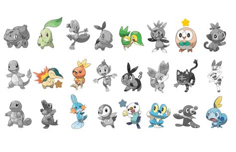 ΔŘƗ€Ł ØβŞƗĐƗΔŇ ΔŇŦΔŘ€Ş List Of Starters Pokémon Until 8th Gen In Grey