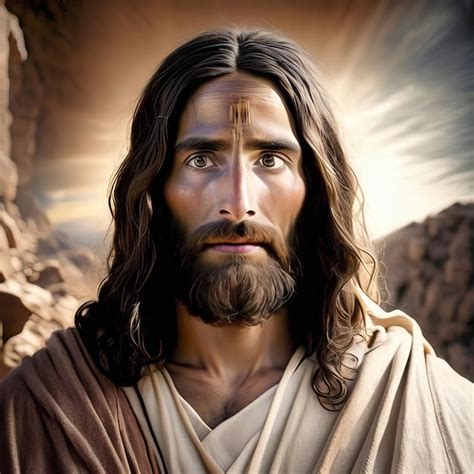 Premium Ai Image Jesus In Biblical Landscape