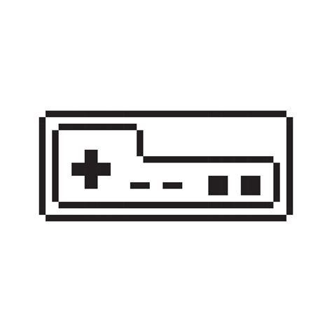 Video Game Controller Illustration Gamepad Sign Pixel Art Style