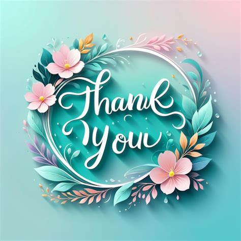 A Colorful Picture Of A Thank You Sign With The Words Thank You