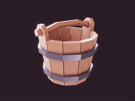 Lowpoly Bucket Game Asset R3dmodeling