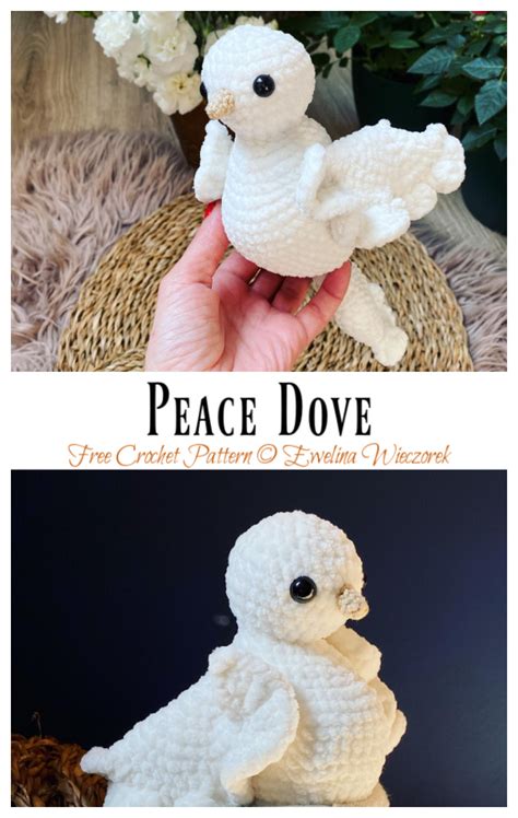 Amigurumi Peace Dove Bird Crochet Free Patterns Crochet And Knitting