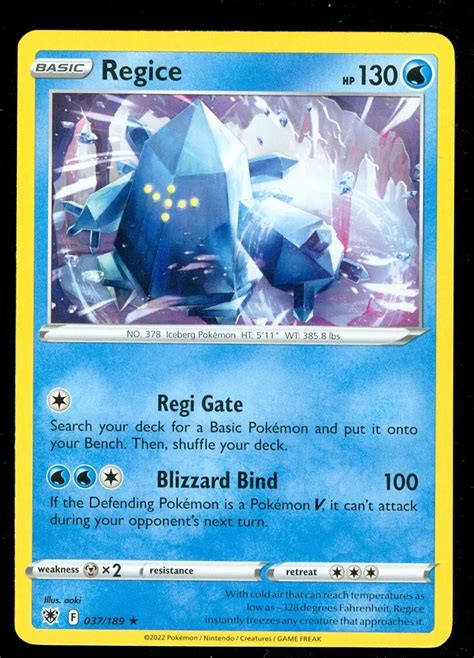 Regice Pokemon Card