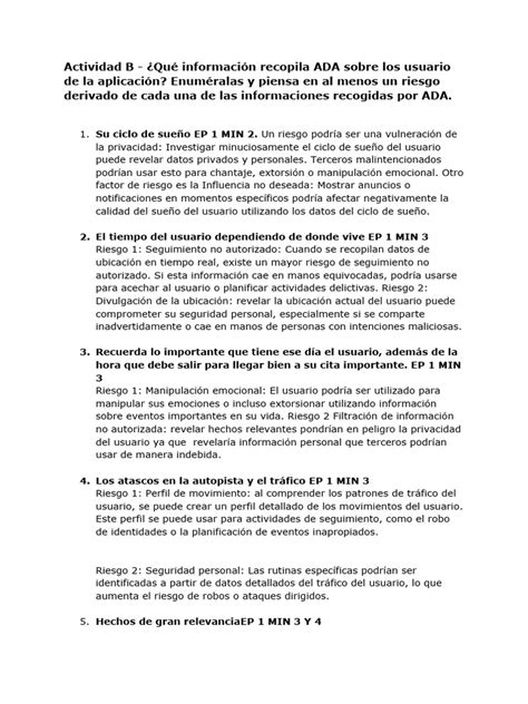 Actividad B Subir Nota Pccd Pdf Privacidad En Internet Las Emociones