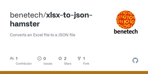 GitHub Benetech Xlsx To Json Hamster Converts An Excel File To A JSON File