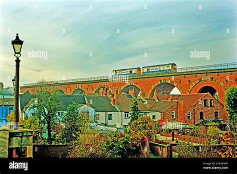 Crew Training Class 20s Over Yarm Viaduct Yarm On Tees North Riding
