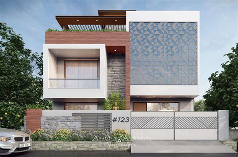 Modern Contemporary House Front Elevation Designs Low Cost Normal
