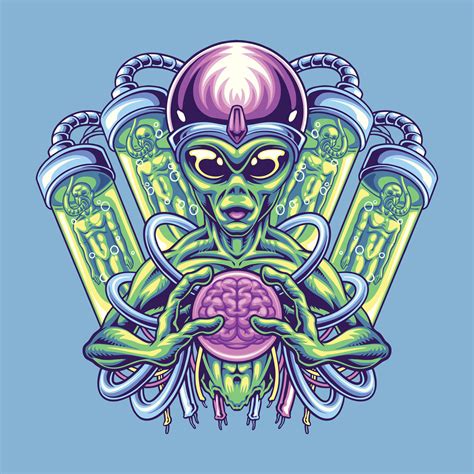 Space Alien Human Experiment Illustration 25896366 Vector Art At Vecteezy