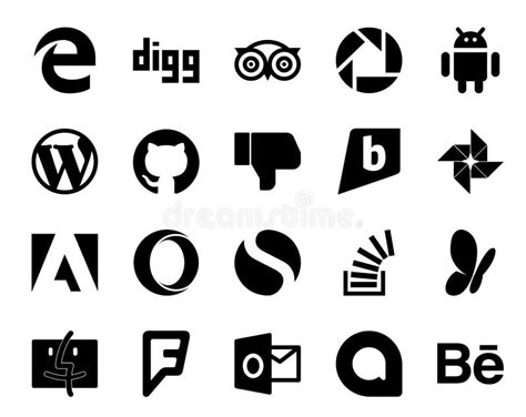 20 Social Media Icon Pack Including Stock Stockoverflow Github