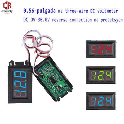 Ready Stock DC V Wire LED Digital Display Panel Volt Meter Voltage Voltmeter Car Motor New